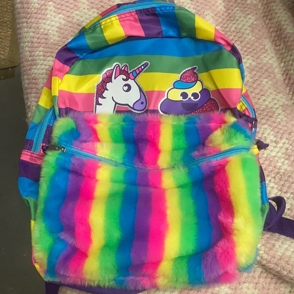 Accessories | Unicornpoop Emoji Rainbow Backpack | Poshmark